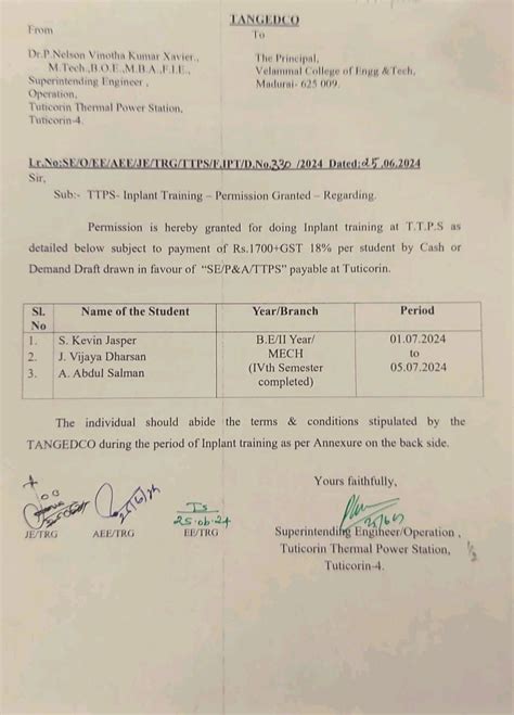 Kevin Jasper Suresh Kumar On Linkedin Thermal Tangedco Powerplant