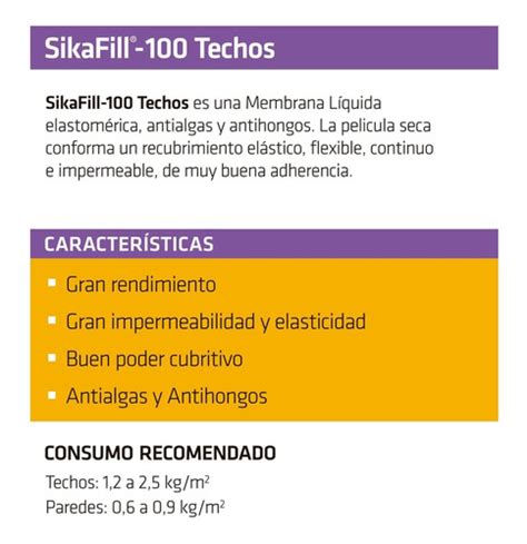 Membrana Liquida Sikafill 100 Techos