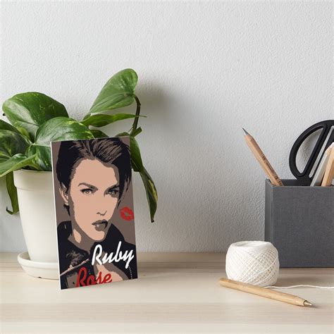 Ruby Rose Kiss Art Board Print By Daycharubio Redbubble