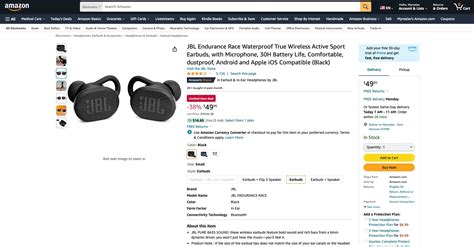 Jbl Endurance Race On Amazon Tws Headphones For Sports With Up To Hours Of Battery Life At
