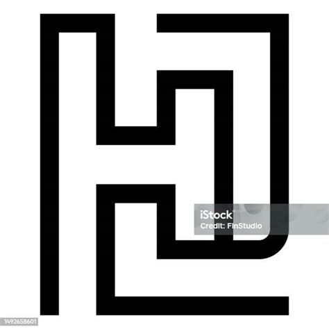 전문적인 혁신적인 초기 Dh 로고 및 Hd 로고 레터 Dh 또는 Hd 미니멀하고 우아한 모노그램 프리미엄 비즈니스 예술적 알파벳