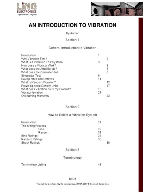 Section 1 General Introduction To Vibration Pdf Root Mean Square Spectral Density