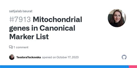 Mitochondrial Genes In Canonical Marker List · Issue 7913 · Satijalab