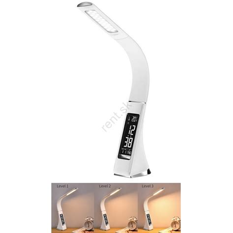 Immax L LED Stolná lampa stmievateľná s displejom LEATHER LED W V biela rent sk