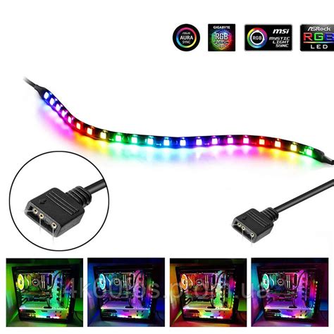Светодиодная лента для пк ARGB LED 5V 3Pin Подсветка (Asus Aura Syn ...