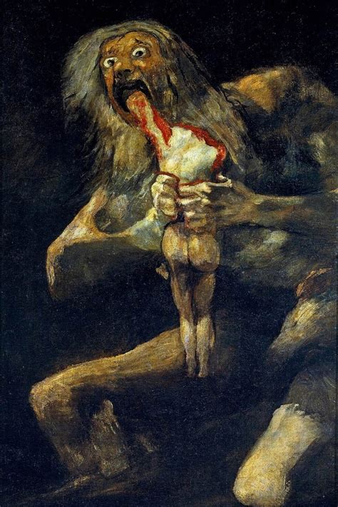 Saturn Devouring His Son Print By Goya Framed Canvas Art