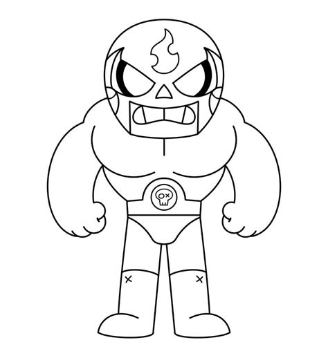 Tô Màu El Primo Trong Brawl Stars Trang Tô Màu Cho Bé