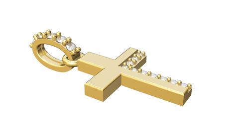 Lil Cross Pendant 3d Model Turbosquid 1992741