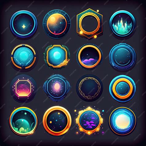 Premium Ai Image User Round Frame Game Ai Generated Digital Sign Technology Gui Web Banner