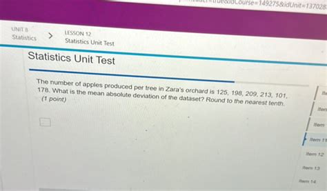 UNIT 8 LESSON 12 Statistics Statistics Unit StudyX