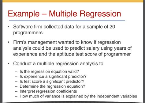 Solved Example Multiple Regression Software Firm Chegg