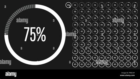 Set Of Circle Percentage Diagrams From 0 To 100 Ready To Use For Web Design User Interface UI