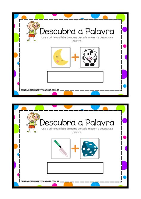 Atividade de Alfabetização Descubra a Palavra