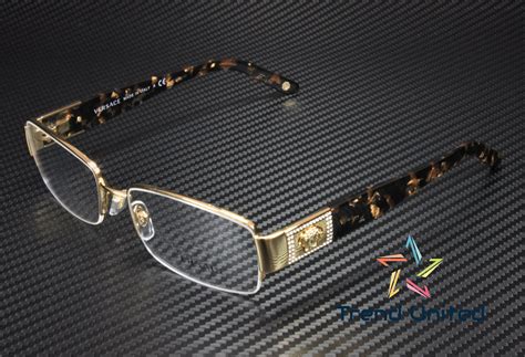 Versace Ve 1175b Gold Frame Eyeglasses 53mm Diameter Lenses