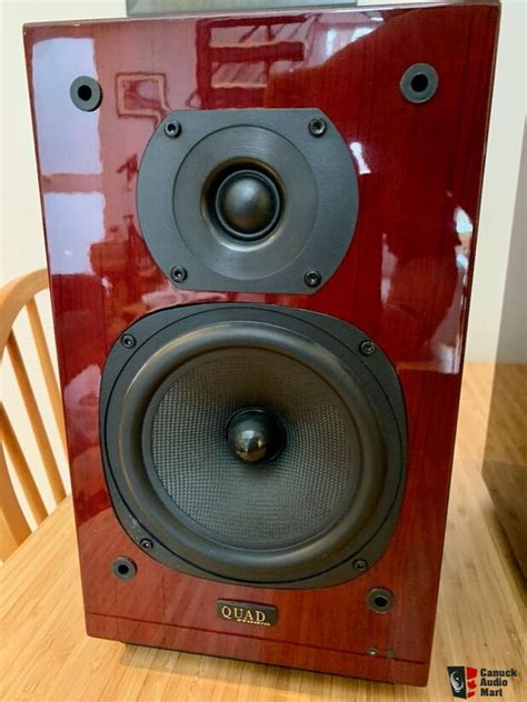 Price Drop Rare Quad 12l Active Bookshelf Monitors Cherrywood Photo