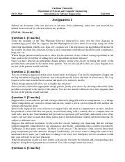 Assign3 2020 Pdf Carleton University SYSC 3020 Department Of Systems