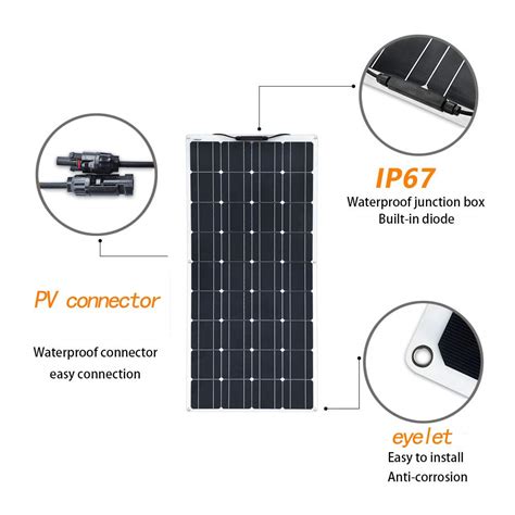 Buy XINPUGUANG Flexible Solar Panel 100w 12V Monocrystalline Solar