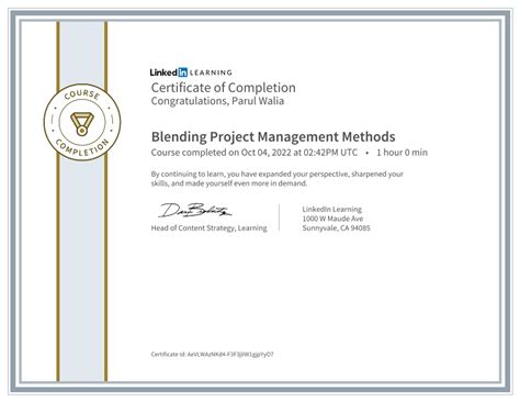 Parul Walia On Linkedin Certificate Of Completion