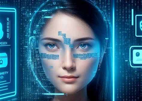 Premium Ai Image Facial Recognition Online Access Business Data Biometric Security Identification