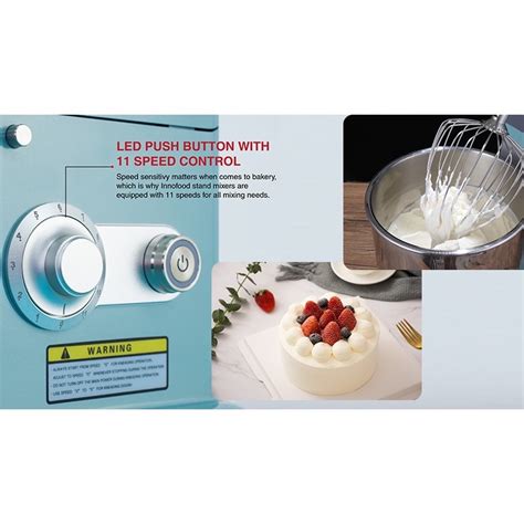 Innofood Professional Series Stand Mixer Kt 7600 Grey 7 0l 500w