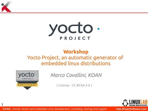 Marco Cavallini Yocto Project An Automatic Generator Of Embedded