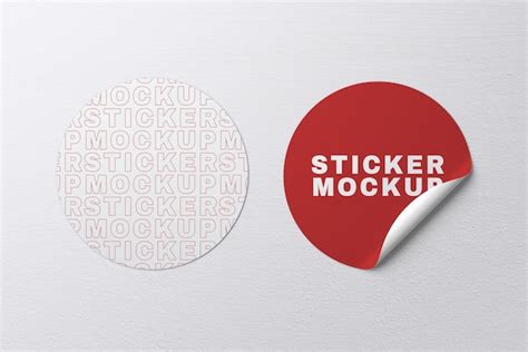 Sticker Mockup Kostenlose Vektoren Und Psd Zum Download