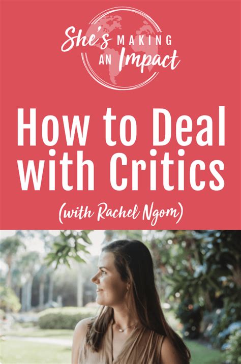 How To Deal With Critics Episode 367 Rachel Ngom