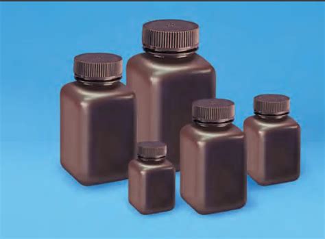 Tarsons Amber Wide Mouth Square Bottle Hdpe With Pp Amber Closure At