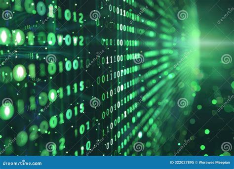 Digital Binary Coding On Network Futuristic Technology Background