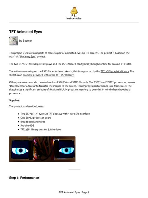 Tft Animated Eyes Pdf Arduino Frame Rate