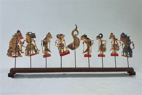 Miniature Javanese Shadow Puppet Set Ramayana Wayang Kulit Etsy