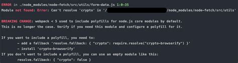 error can t resolve stream web when using webpack 5 · issue 998
