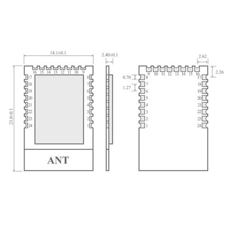 E18-MS1-PCB купить в Москве Zigbee модуль трансивера CC2530 2.4ГГц, 4 ...