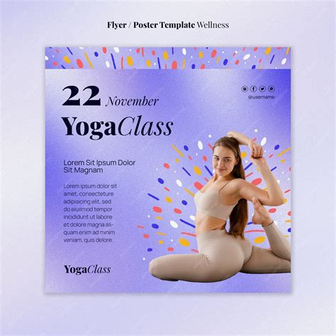 Free Psd Gradient Yoga Class Template