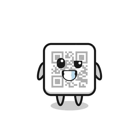 Premium Vector Cute Qr Code Mascot With An Optimistic Face