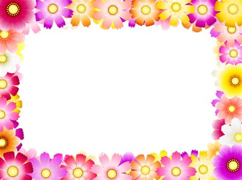 コスモスの花フレーム（cs4ai・png） 無料イラスト素材｜素材ラボ