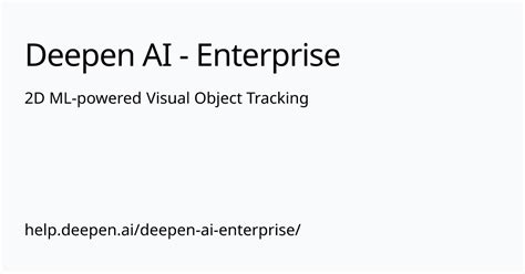 2d Ml Powered Visual Object Tracking Deepen Ai Enterprise