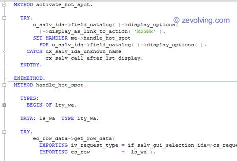 SALV IDA Add And Handle Hyperlink ABAP Help Blog