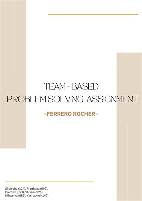Team Based Problem Solvingbrandingidentitysystems Behance