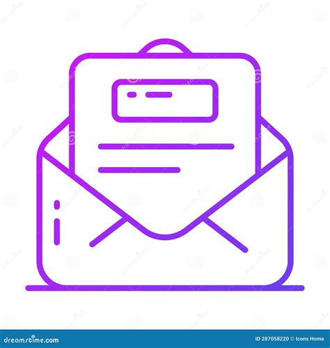 Document Inside Letter Envelope Showing Letter Concept Vector Stock