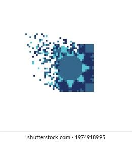 Colorful Pixel Tile Disintegration Into Pixels Stock Vector Royalty Free Shutterstock