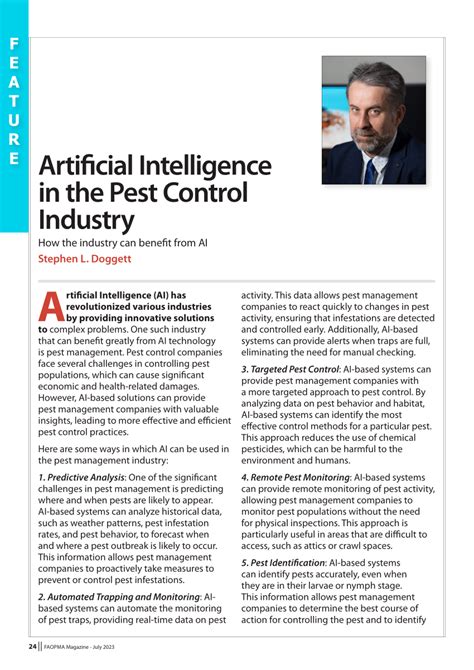 PDF Artificial Intelligence In The Pest Control Industry How The