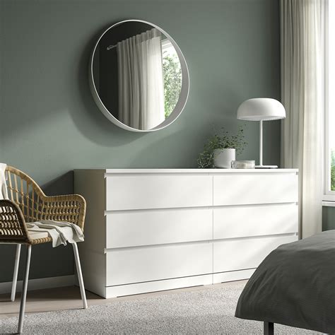 MALM комод с 6 ящиками белый | IKEA Lietuva