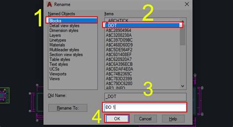 Cách Sửa đổi Tên Block Bằng Lệnh Rename Trong Cad Cực đơn Giản