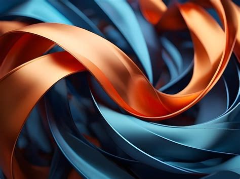 Premium Photo Abstract 3d Ribbon Shaped Wave Background