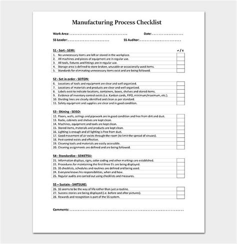 Process Checklist Template 20 Editable Checklists Checklist