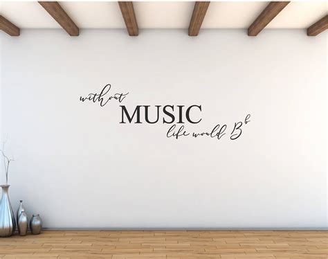 Music Wall Decor Music Wall Decal Wall Sticker Music Quote Etsy Nederland