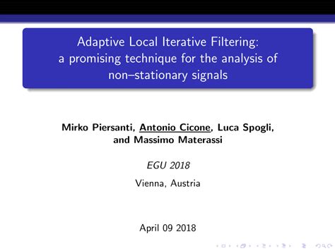 pdf adaptive local iterative filtering a promising technique for the analysis of non