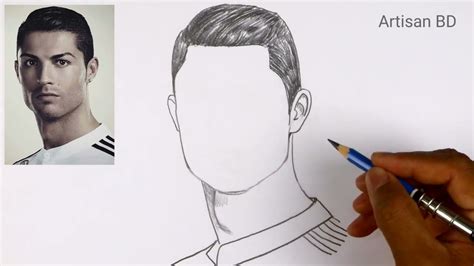 Peak Sum Tomorrow Cristiano Ronaldo Pencil Sketch Advance Fascinating