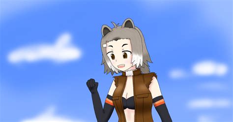 アメリカビーバーけものフレンズ 模型で建物の耐久試験をするアメリカビーバー 助監督のイラスト Pixiv